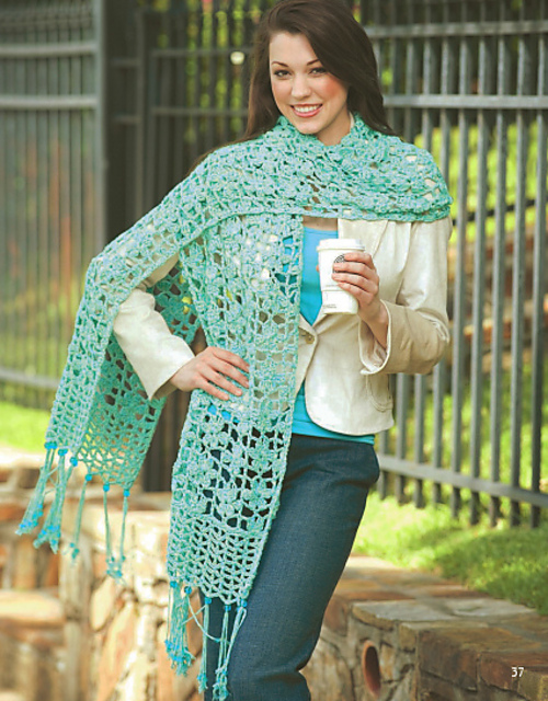 Ravelry: Floral Lattice Scarf pattern by Mary E. Nolfi