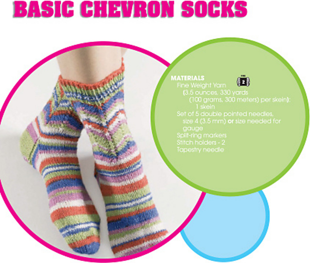 Ravelry: Basic Chevron socks pattern by Cindy Guggemos
