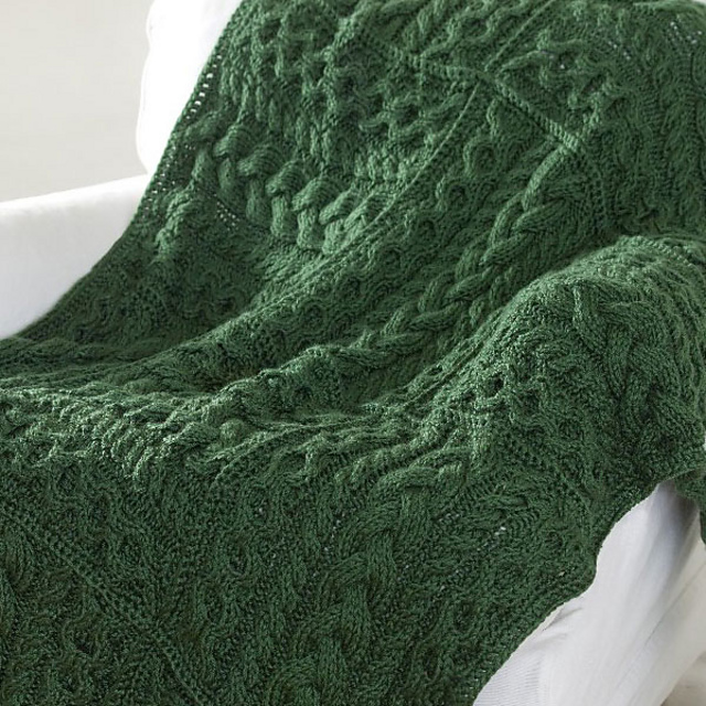 Ravelry: Cables Cubed Throw pattern by Susan Shildmyer