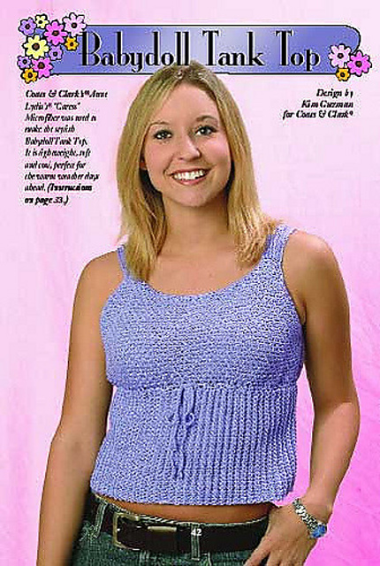 Ravelry: Baby Doll Tank Top (Tunisian and cro-hook) pattern by Kim Guzman