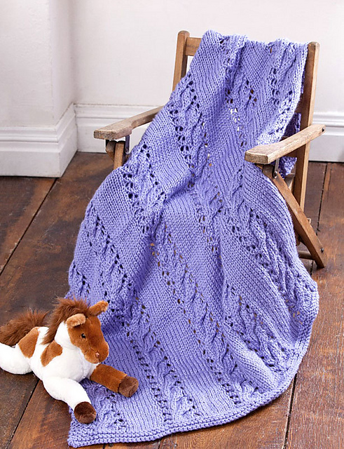 Ravelry: Cables & Lace Baby Blanket pattern by Darlene Dale