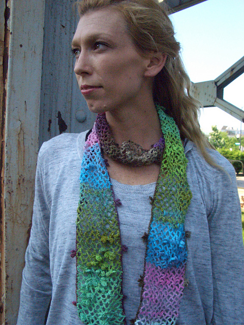 Ravelry: Flowers on the Garden Trellis Scarf pattern by Gwen Blakley ...