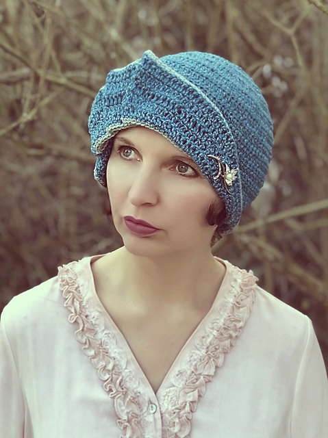 Ravelry: Cloche Hat LADY ROSE pattern by Janina Winkler