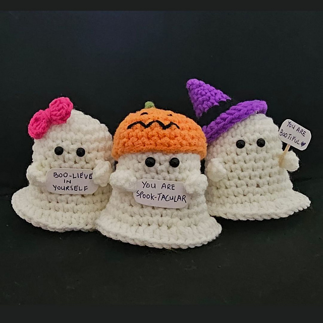 Ravelry: Emotional Support Ghosts pattern by Crochet Musings