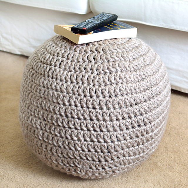 Ravelry: Easy Adjustable Pouf Ottoman pattern by Rachel Choi