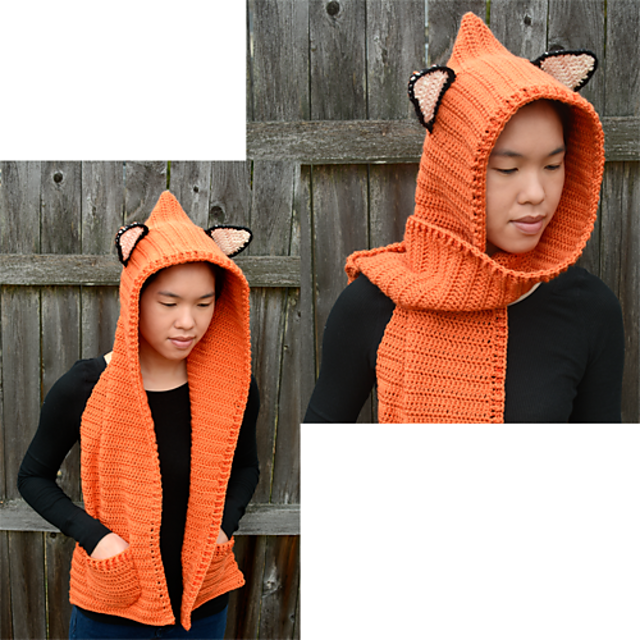 Ravelry: Hooded Fox Scarf pattern by Rachel Choi