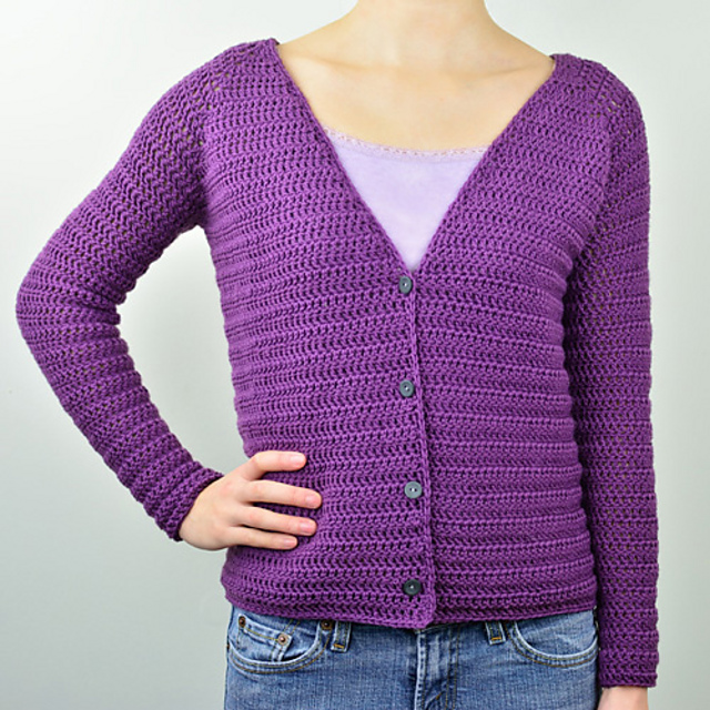 Ravelry: V Neck Cardigan Sweater pattern by Rachel Choi