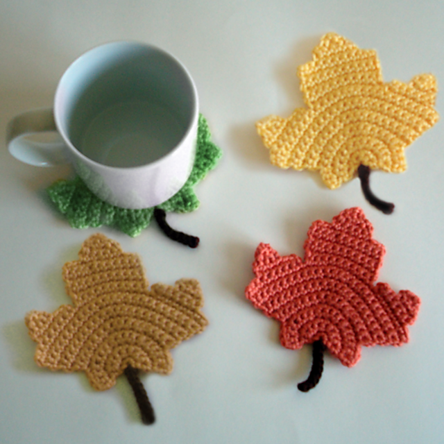 Ravelry: Maple Leaf Coasters pattern by Rachel Choi