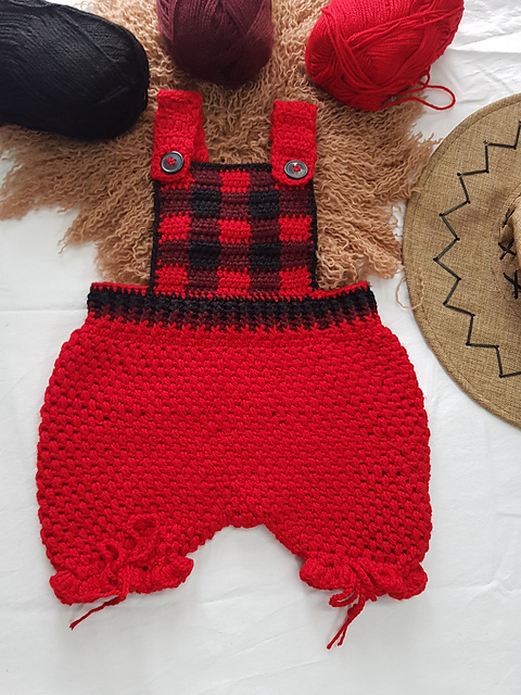 Ravelry: Berry gingham romper pattern by Meera radhakrishnan