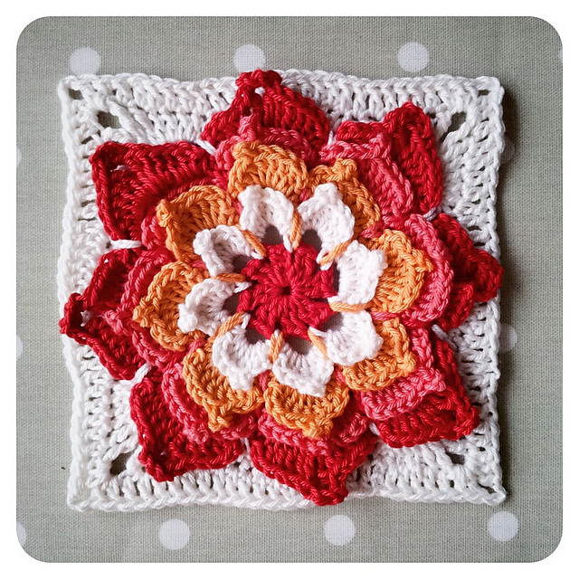 Ravelry: Crochet Square :: Tiger Lily pattern by Crochet Tea Party