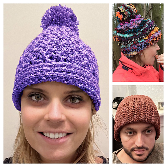 Ravelry: THREE BEANIES pattern by CroJennifer