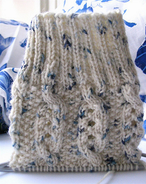 Ravelry: Picot Eyelet Cable with Seed Stitch pattern by Charlene Schurch