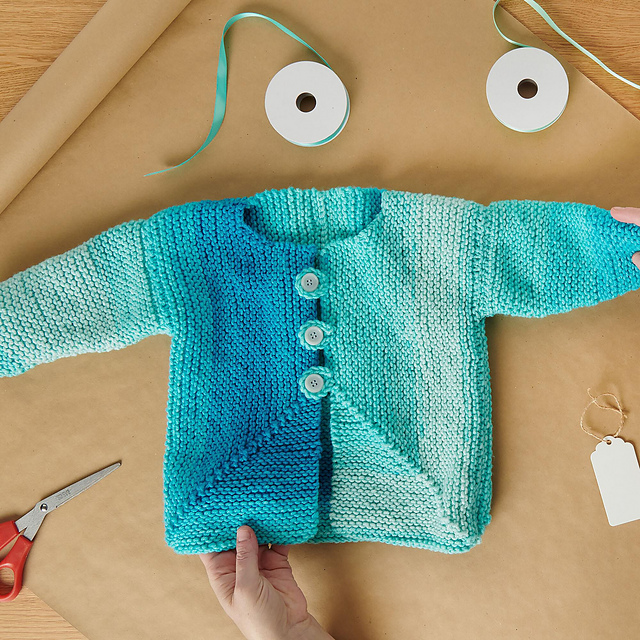 Ravelry: Mitered Baby Jacket pattern by Red Heart Design Team