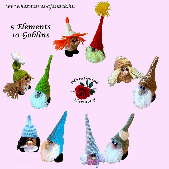 Ravelry: 5 Elements 10 Goblins pattern by Timea Csik