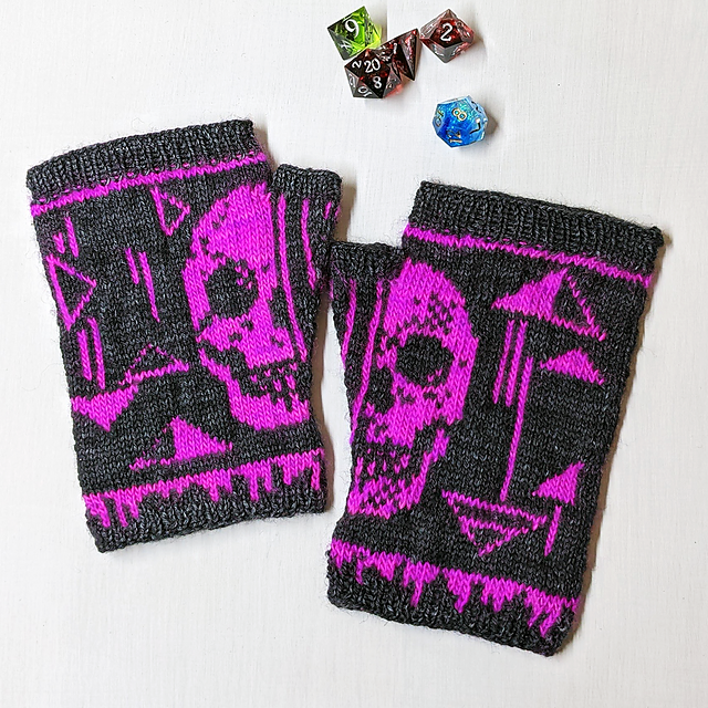 Ravelry: Necromancer Mitts pattern by Jen Maynulet