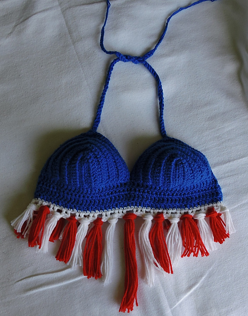 Ravelry: Red White and Blu-kini Top pattern by Cuddlelump Crochet