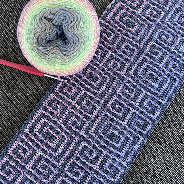 Ravelry: Mosaic Meander Blanket pattern by Melanie Payne