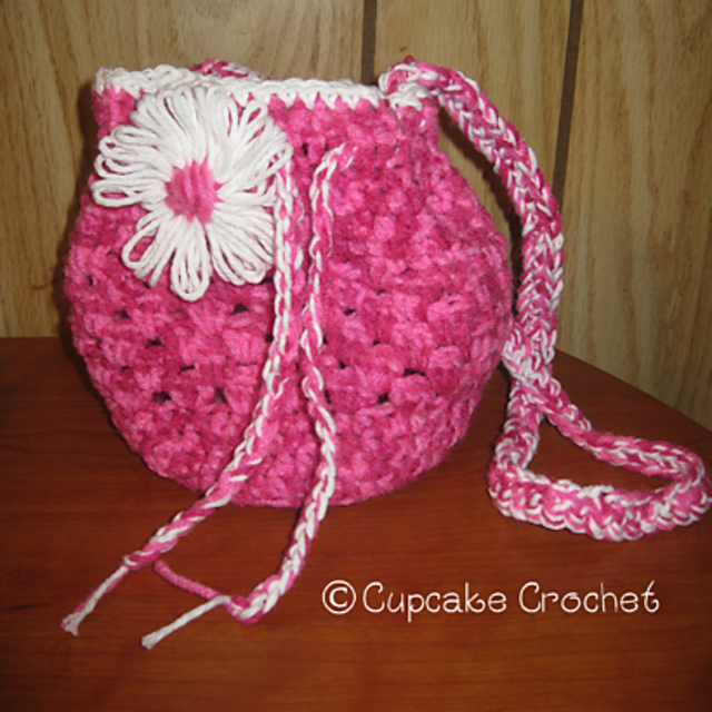 Ravelry: Pixie Pouch Mini Drawstring Tote pattern by Sierra Jade Crochet