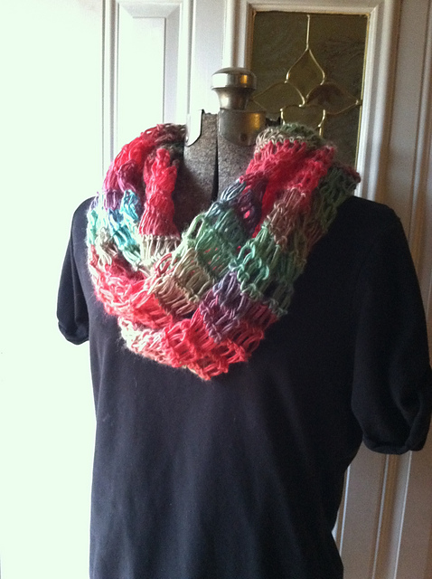 Ravelry: Faux Broomstick Lace Infinity Scarf pattern by Katie Cannon ...