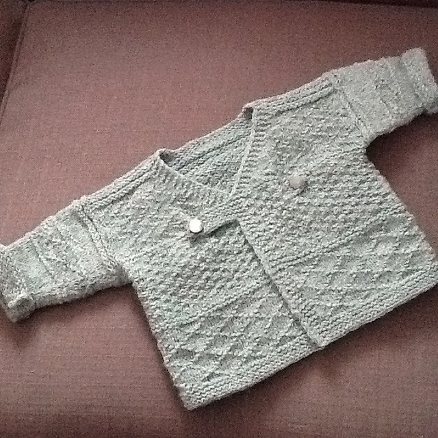Ravelry: Baby Gansey Crossover Coat pattern by Deborah Hess