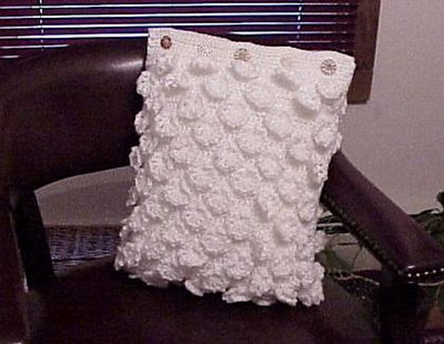 Ravelry: Heirloom Buttoned Embossed Pillow pattern by Michele Wilcox