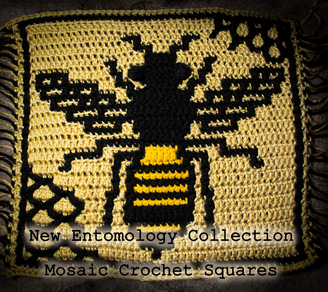 Ravelry: Entomology Collection Mosaic Square - Honey Bee pattern by ...