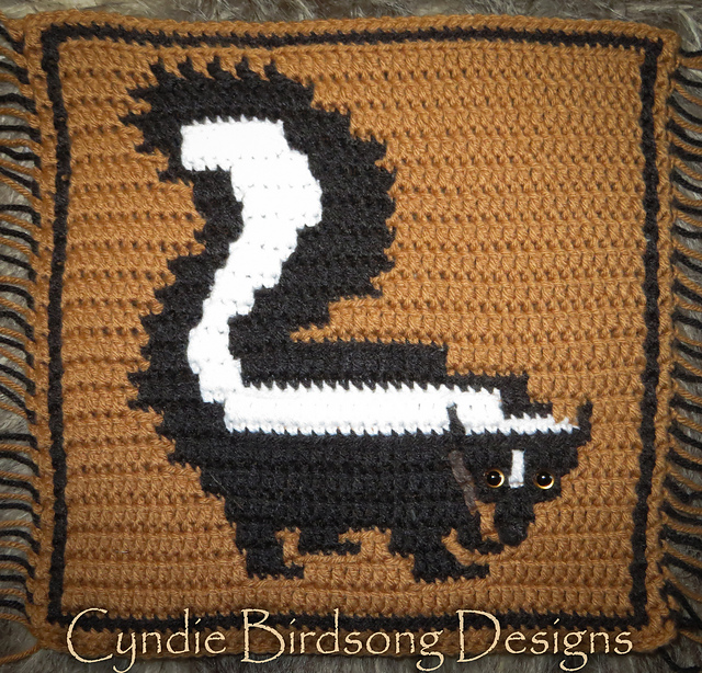 Ravelry: Woodland Mosaic Square - Spunky Skunk pattern by Cyndie Birdsong