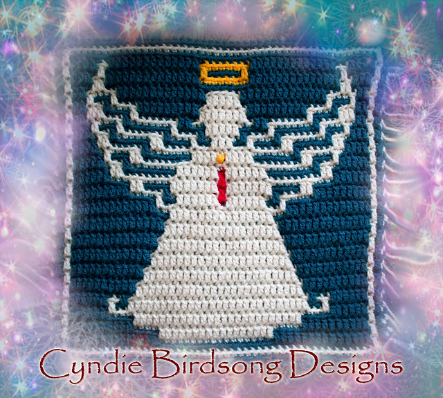 Ravelry: Christmas Mosaic Square - Adorable Angel pattern by Cyndie ...