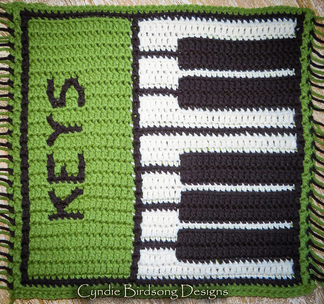 Ravelry: Musical Magic mosaic square - Keys pattern by Cyndie Birdsong