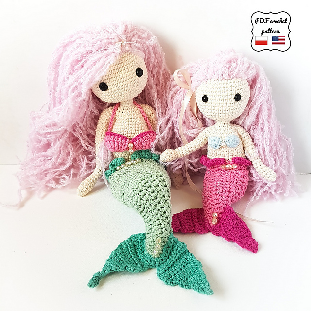Ravelry: Amelia and Evelyn daughter & mother mermaids pattern by Daria ...