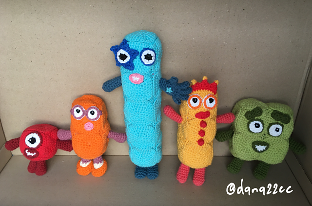 Ravelry: Numberblocks 1 to 5 pattern by Dana Card