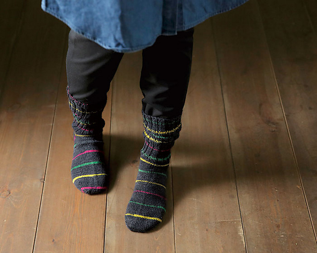 Ravelry: Colorful Chameleon Socks pattern by Pierrot (Gosyo Co., Ltd)