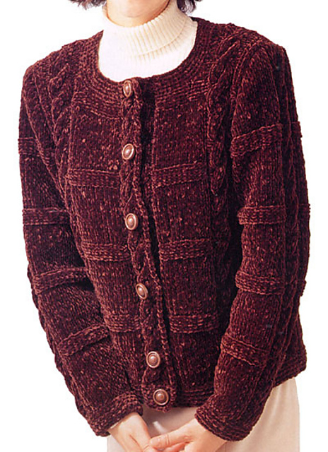 Ravelry: 99-20-6 Chenille Cardigan pattern by Pierrot (Gosyo Co., Ltd)