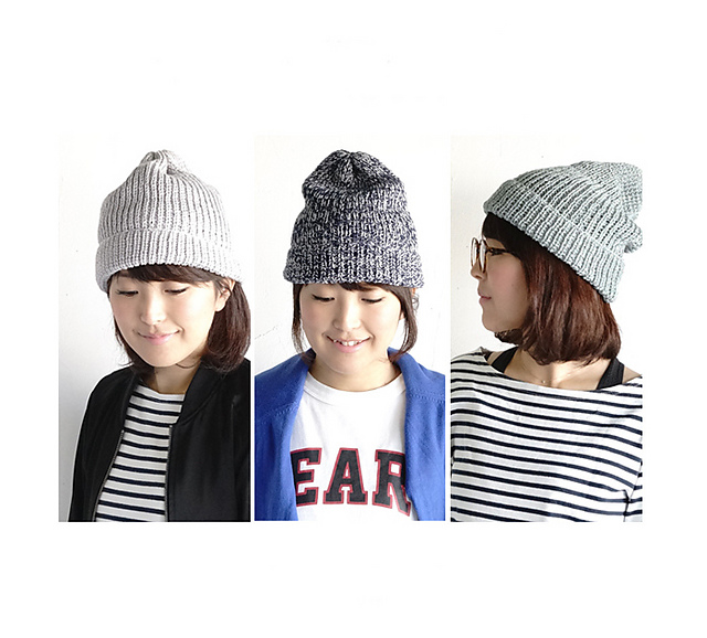 Ravelry: Triplet Ribbed Cap pattern by Pierrot (Gosyo Co., Ltd)