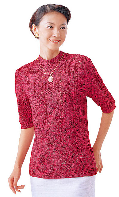 Ravelry: 21-8 Silk Rayon Sweater pattern by Pierrot (Gosyo Co., Ltd)