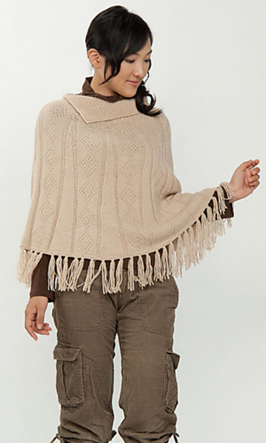 Ravelry: Vintage Cashmere Poncho pattern by Pierrot (Gosyo Co., Ltd)
