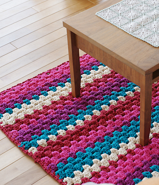 Ravelry: Ami Cotton Striped Rug pattern by Pierrot (Gosyo Co., Ltd)