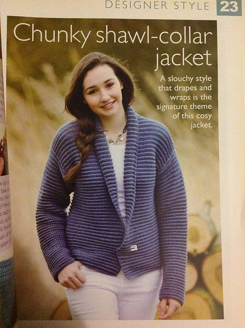 Ravelry: Chunky shawl collar jacket pattern by hachette