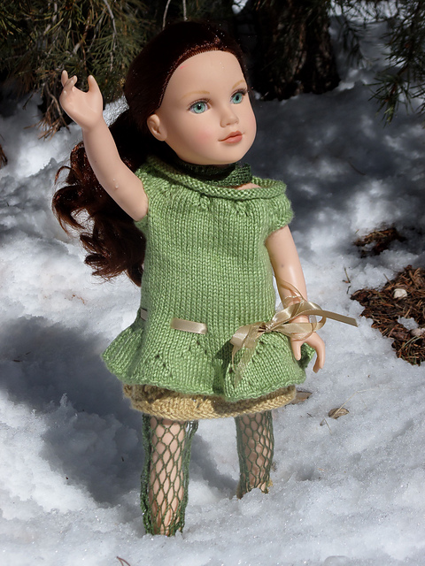 Ravelry: 18 inch Doll Tunic/skirt -Carly's Winter Ivy - AG pattern by ...