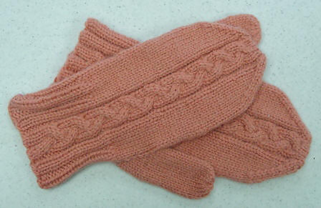 Ravelry: Camel Cabled Mittens pattern by Darlene Joyce