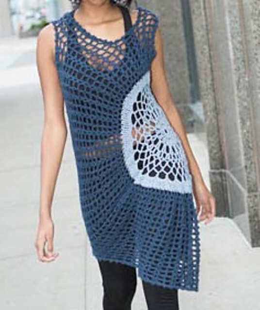Ravelry: Denim Overlay Dress pattern by Visual Noise