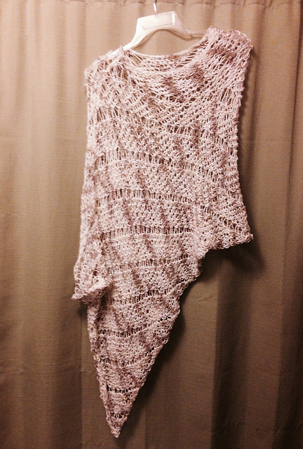 Ravelry: Diagonal Lace Poncho pattern by Dawna Smith