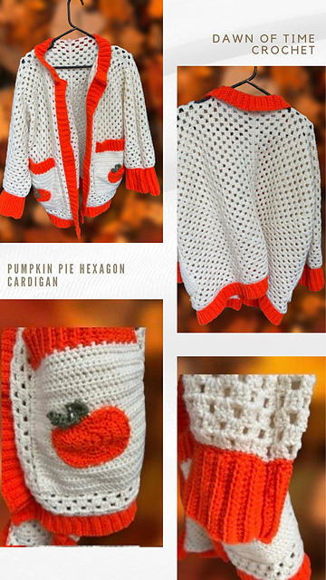 Ravelry: Pumpkin Pie Hexagon Cardigan pattern by Bethany Bain