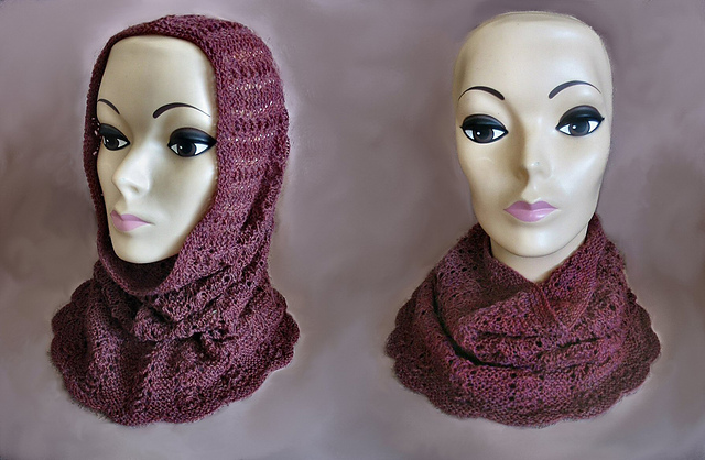 Ravelry: Garter Shell Lace Wimple pattern by Dawn Adcock