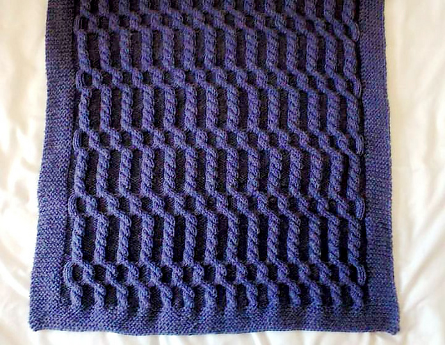 Ravelry: Cabled blanket pattern by Cheryl Daley