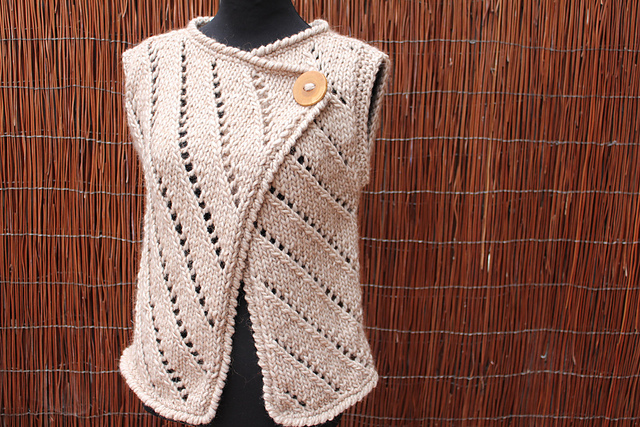 Ravelry: Asymmetric Sleeveless Knitted Jacket pattern by Laurimuks patterns