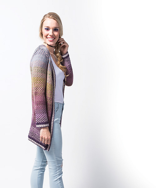Ravelry: Dye-Agonal Stripes Cardigan pattern by Megan Dial