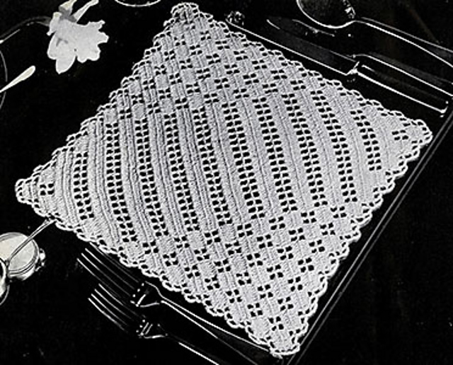 Ravelry: Modern Filet Place Mats #793 pattern by The Spool Cotton Company
