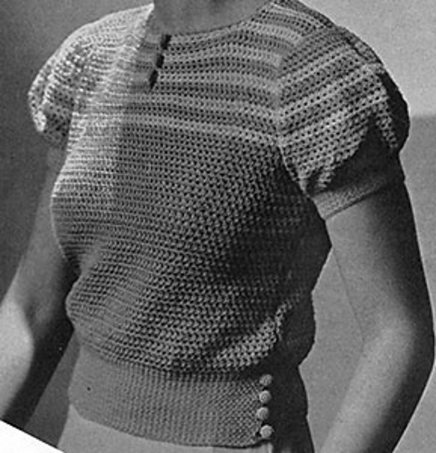 Ravelry: Striped Yoke Blouse #7 pattern by The Spool Cotton Company