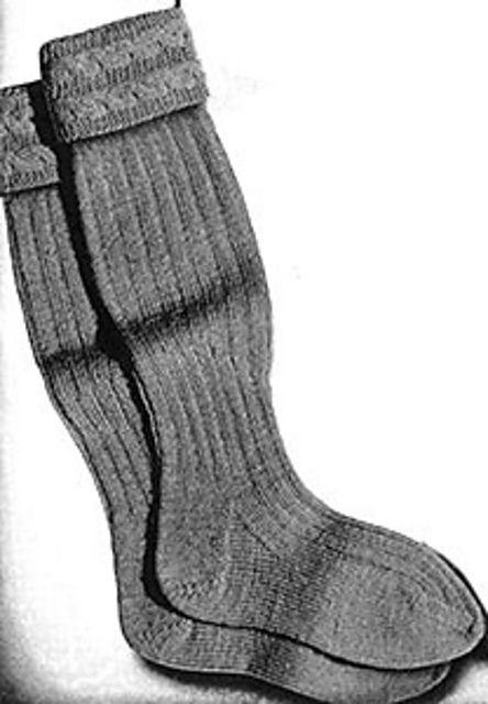 Ravelry: Ribbed Socks with Cable Cuff #5088 pattern by The Spool Cotton ...